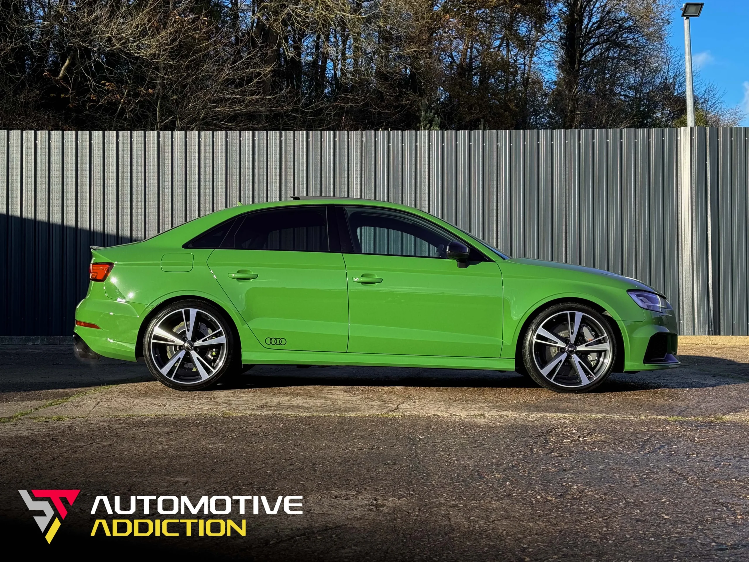 Audi RS3 8V DAZA Saloon In Audi Exclusive Olive Green